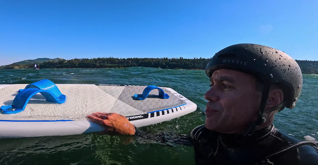 Use Foot Straps to Ride a Low Volume Wingboard — REAL Watersports