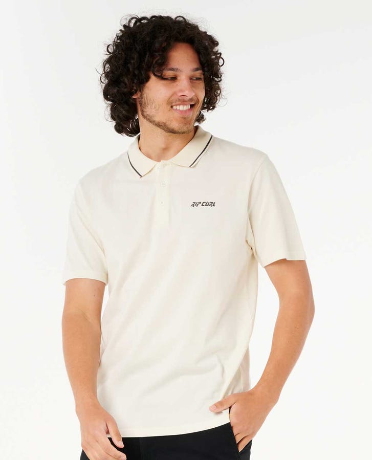 Rip Curl Shank Polo Shirt-Bone — REAL Watersports