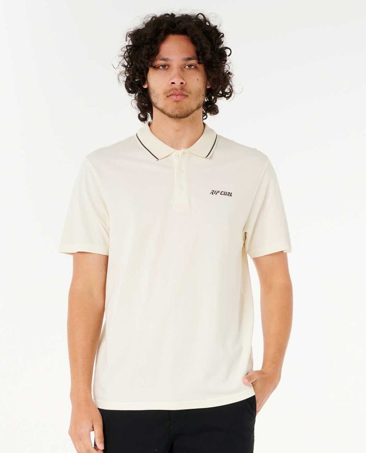 Rip Curl Shank Polo Shirt-Bone — REAL Watersports