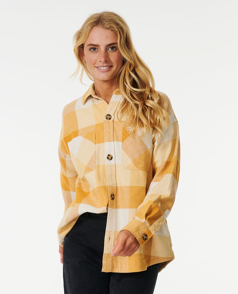 Rip Curl La Isla Flannel L/S Shirt-Gold — REAL Watersports