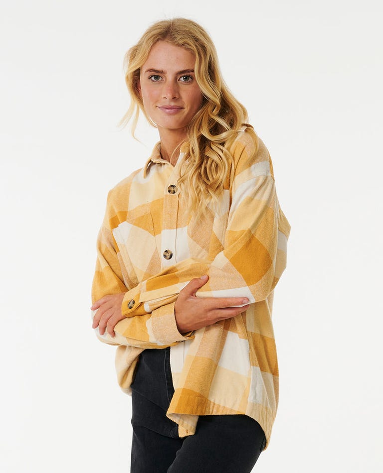 Rip Curl La Isla Flannel L/S Shirt-Gold — REAL Watersports