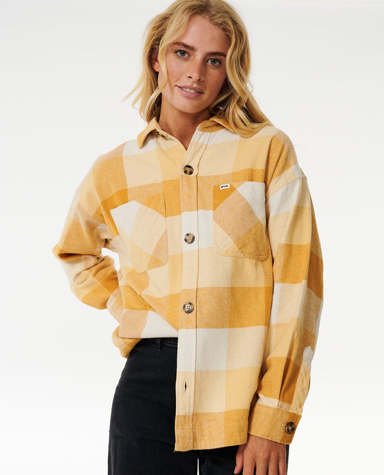 Rip Curl La Isla Flannel L/S Shirt-Gold — REAL Watersports