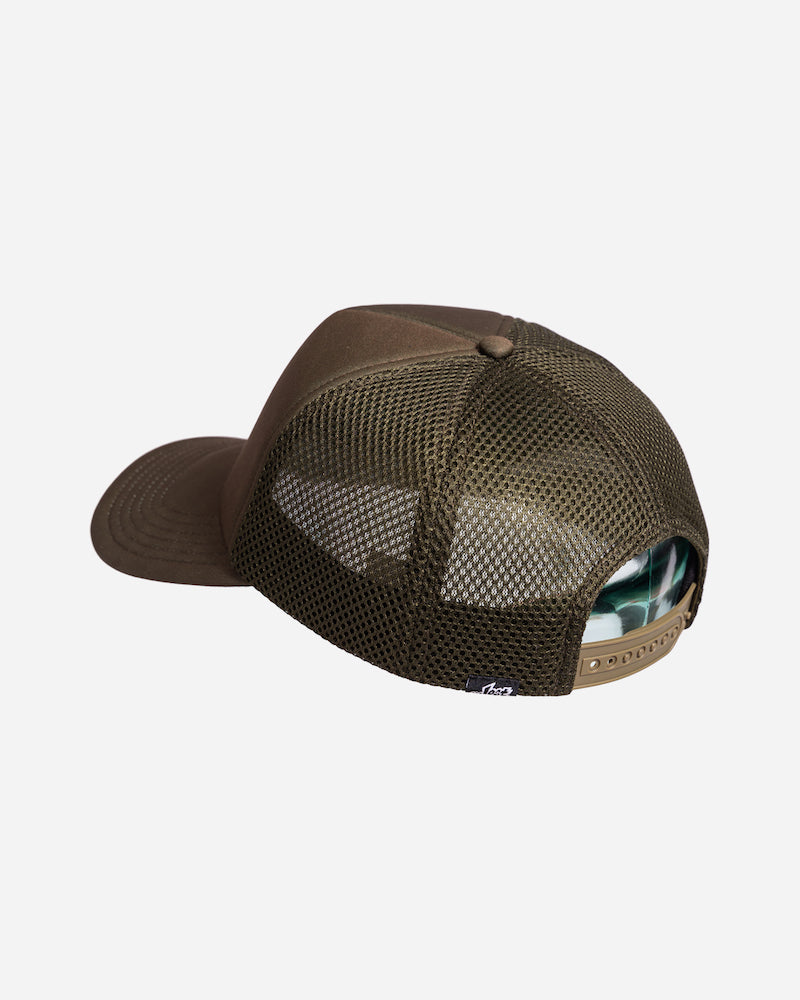 Lost Lightning Mayhem Trucker Hat-Dark Military Green — REAL Watersports