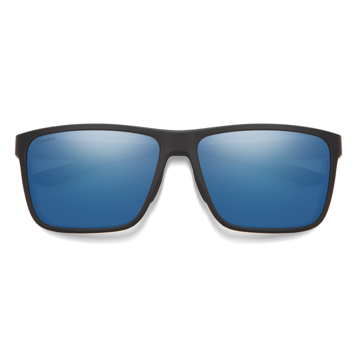 Smith Riptide Sunglasses-Matte Black/ChromaPop Glass Polar Blue Mirror ...