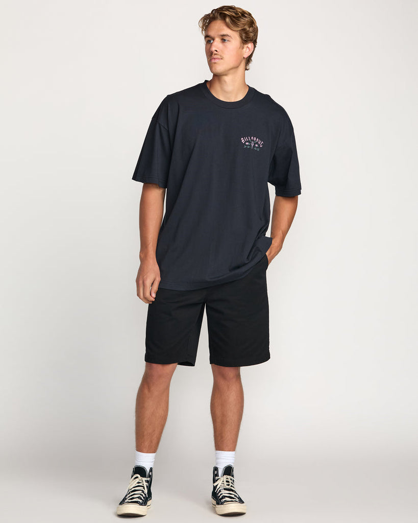 Billabong Raging Bull Regular Tee-Washed Black — REAL Watersports