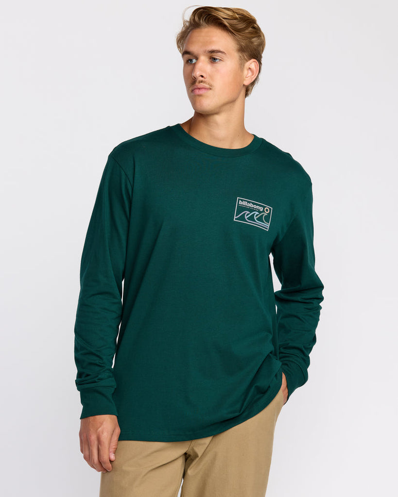 Billabong Range Adiv L/S Tee-Spruce Green — REAL Watersports