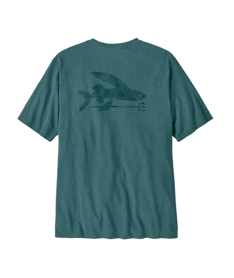 Patagonia Flying Fish Responsibili-Tee-Sea Spray Tidal Teal — REAL ...