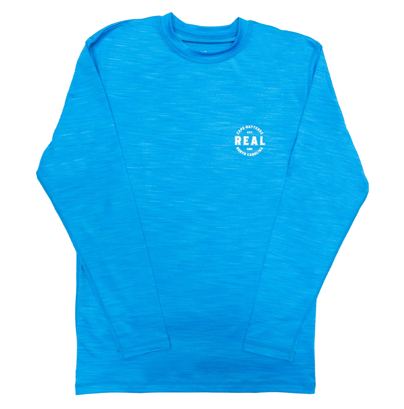 REAL Boys Hybrid L/S Rashguard-Heather Royal — REAL Watersports
