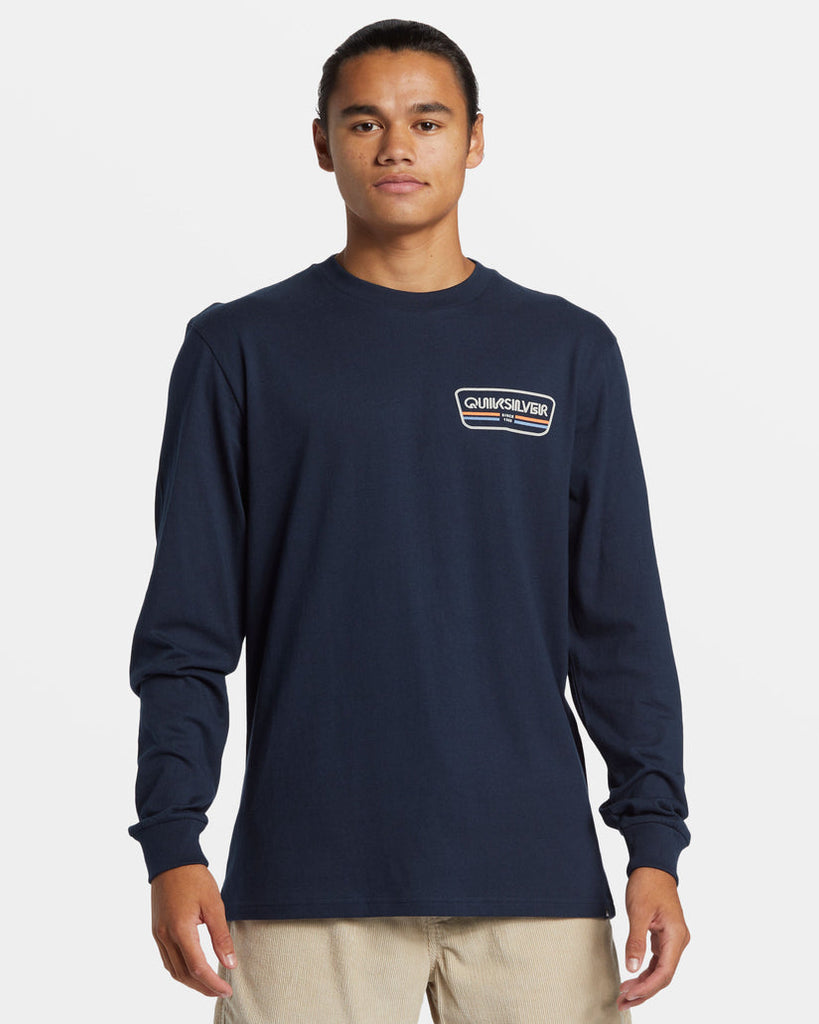 Quiksilver Range Life L/S Tee-Navy — REAL Watersports