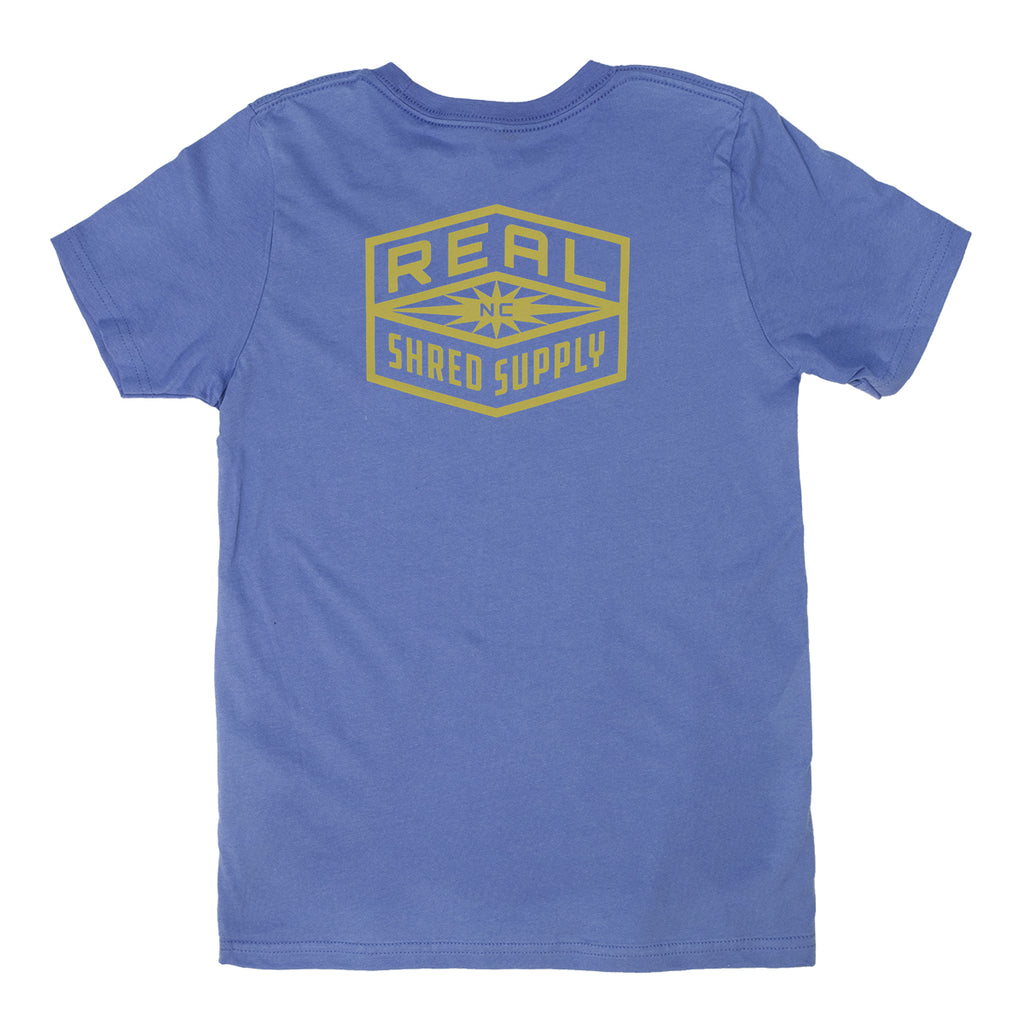 REAL Youth Shred Supply Tee-Columbia Blue — REAL Watersports