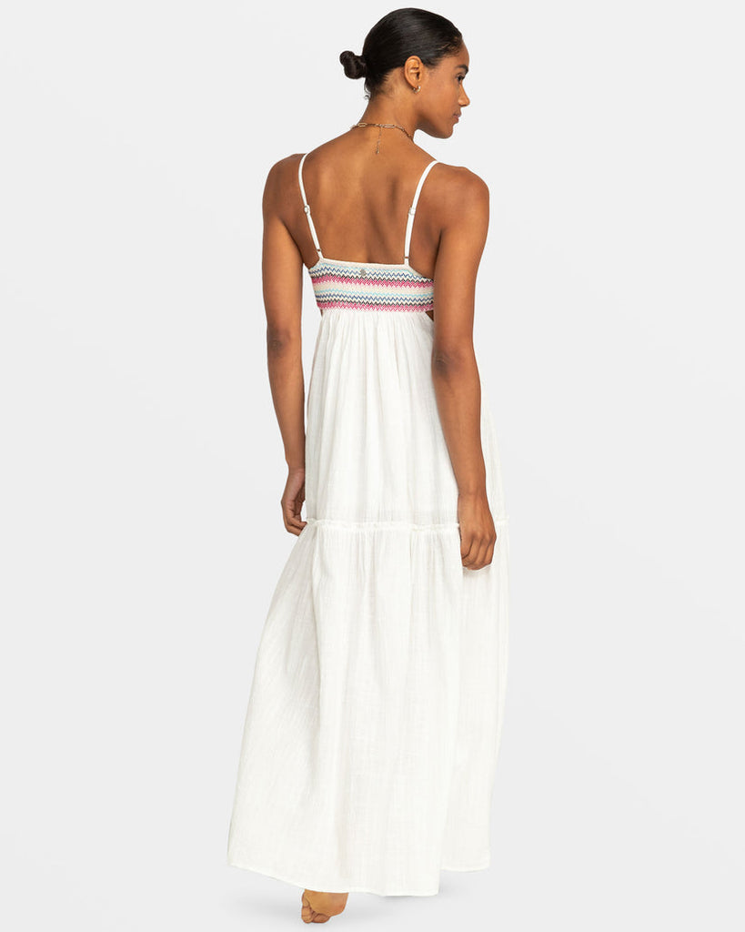 Roxy Hot Tropics Maxi Solid Dress-Snow White — REAL Watersports