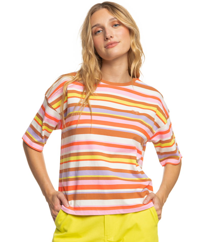 Roxy Surf.Kind.Kate. Stripe Tee-Vermillon Sun Struck Stripe — REAL ...