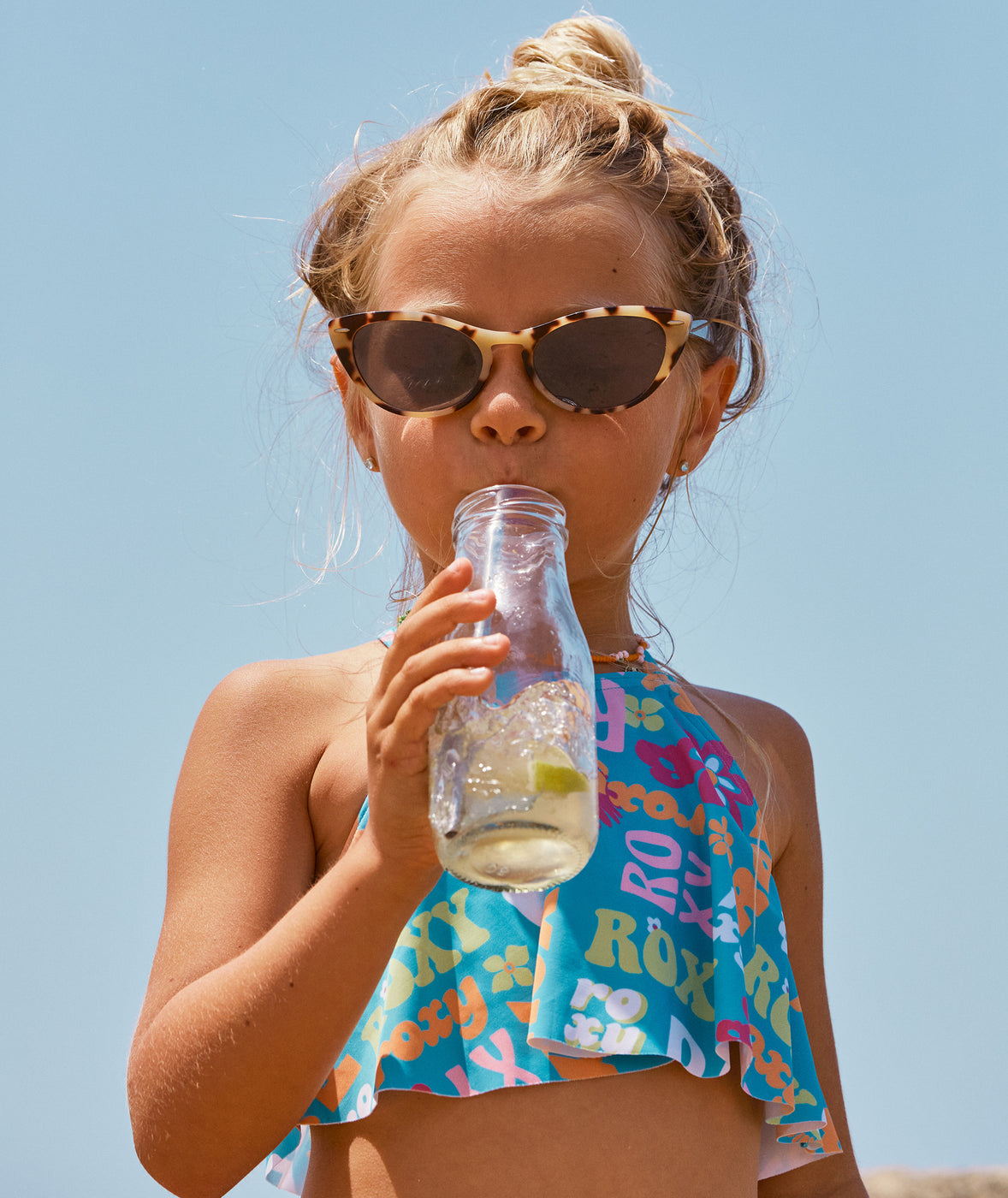 Roxy Flower Vintage Power Flutter Bikini-Bachelor Button — REAL Watersports