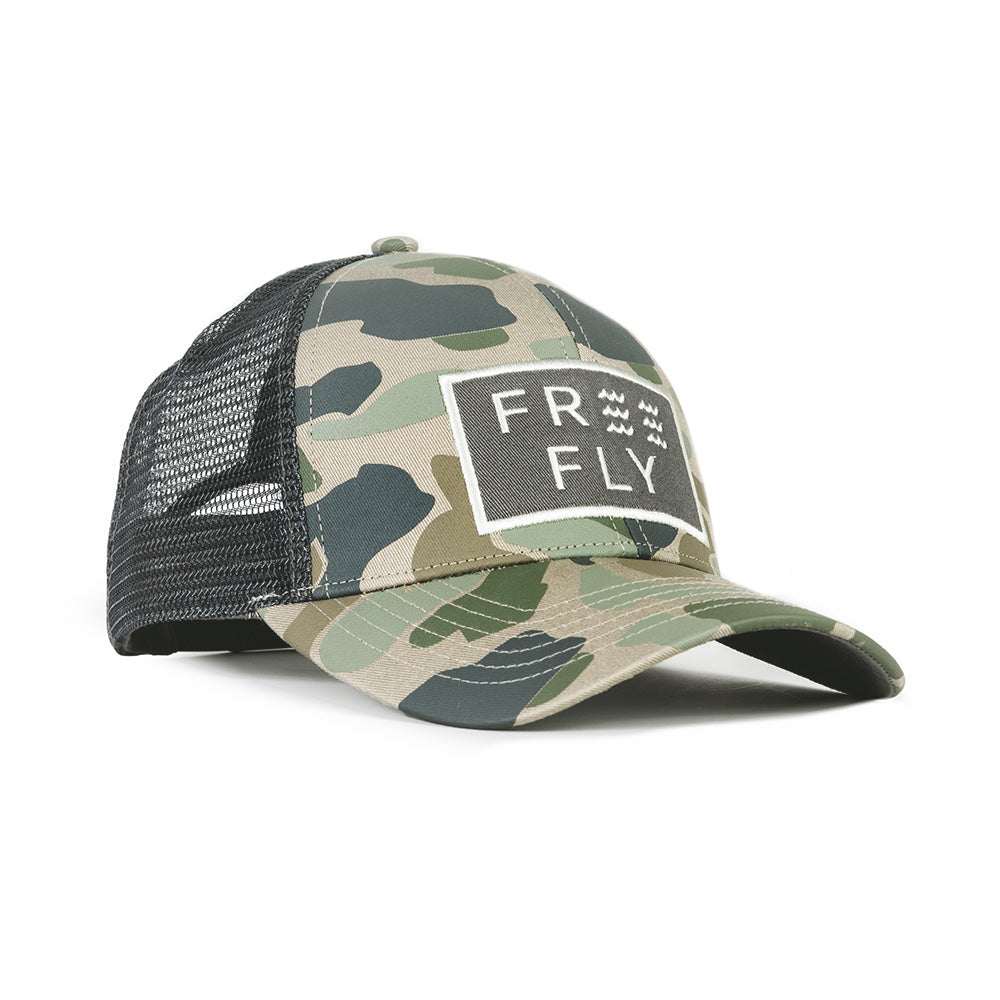 Free Fly Wave Snapback Hat-Camo — REAL Watersports