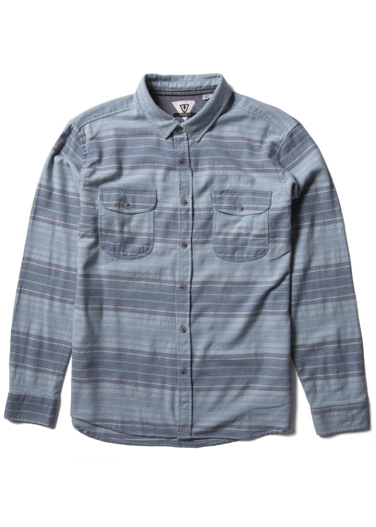 Vissla Central Coast Eco Flannel L/S Shirt-Light Slate — REAL Watersports