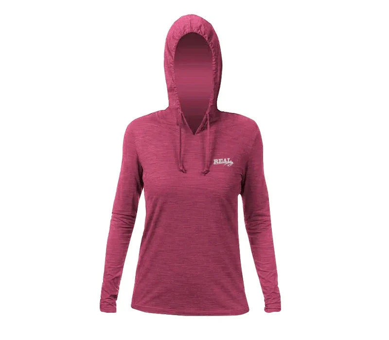 Anetik Wmn's Breeze Tech Hooded Sun Shirt-Cab Heathered — REAL Watersports