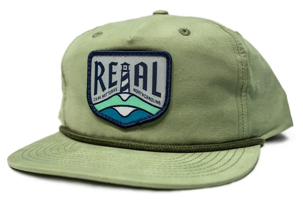 REAL Lighthouse Badge Hat-Sage/Olive — REAL Watersports