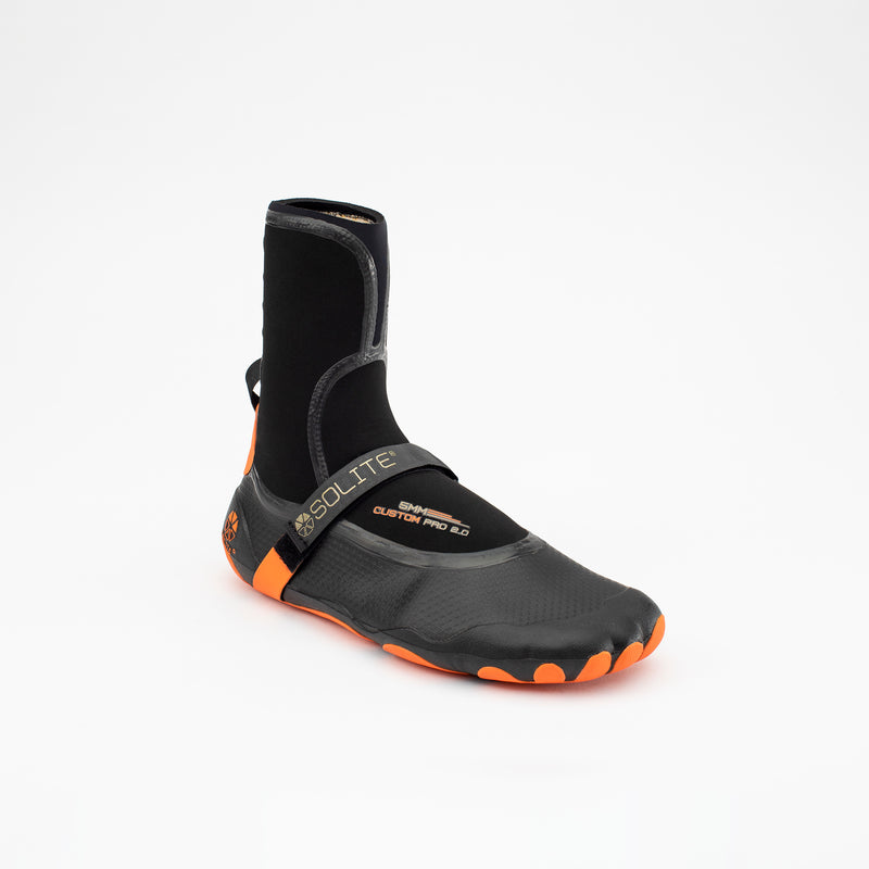 Solite Custom Pro 2.0 5mm Booties-Black/Orange — REAL Watersports