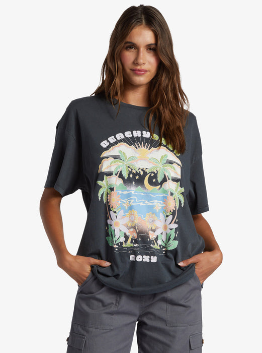 Roxy Beachy Days Tee-Anthracite — REAL Watersports