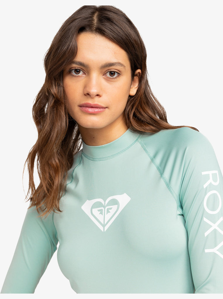 Roxy Whole Hearted L/S Rashguard-Blue Surf — REAL Watersports