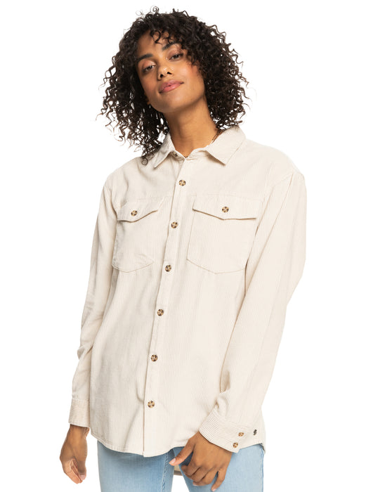 Roxy Let It Go Cord L/S Shirt-Tapioca — REAL Watersports