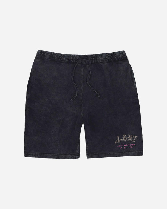 Lost Local Fleece Shorts-Black — REAL Watersports