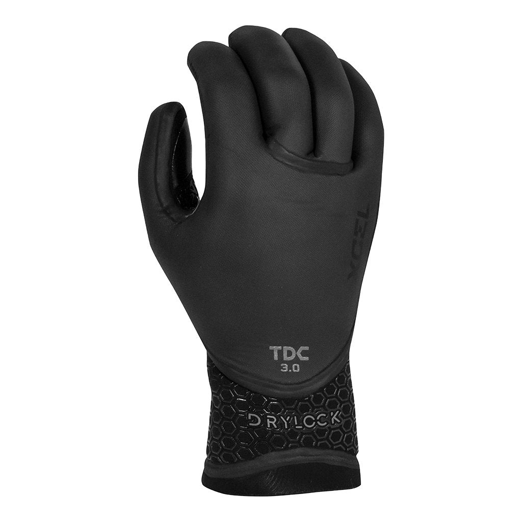 Xcel Drylock Texture Skin 5 Finger 3mm Gloves-Black — REAL Watersports