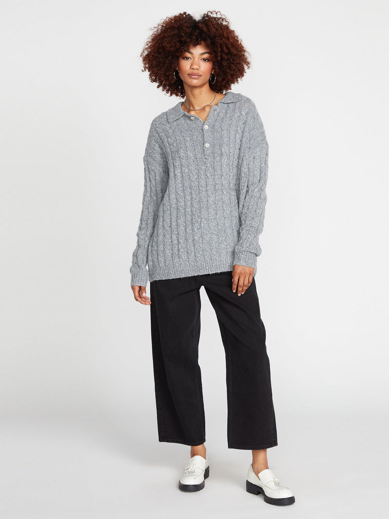 Volcom Low Low Polo Sweater-Daze Grey — REAL Watersports