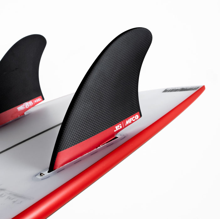 MFC x JS Keel Carbon Twin Fin Set-Red — REAL Watersports